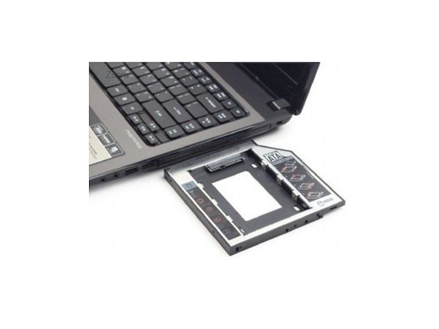 MF-95-02 Gembird Fioka za montazu 2.5 SSD/SATA HDD(do12.7mm) u 5.25 leziste u Laptop umesto optike
