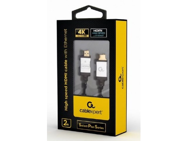 CCB-HDMIL-2M Gembird HDMI kabl, High speed,ethernet support 3D/4K TV Select Plus Series blister 2m