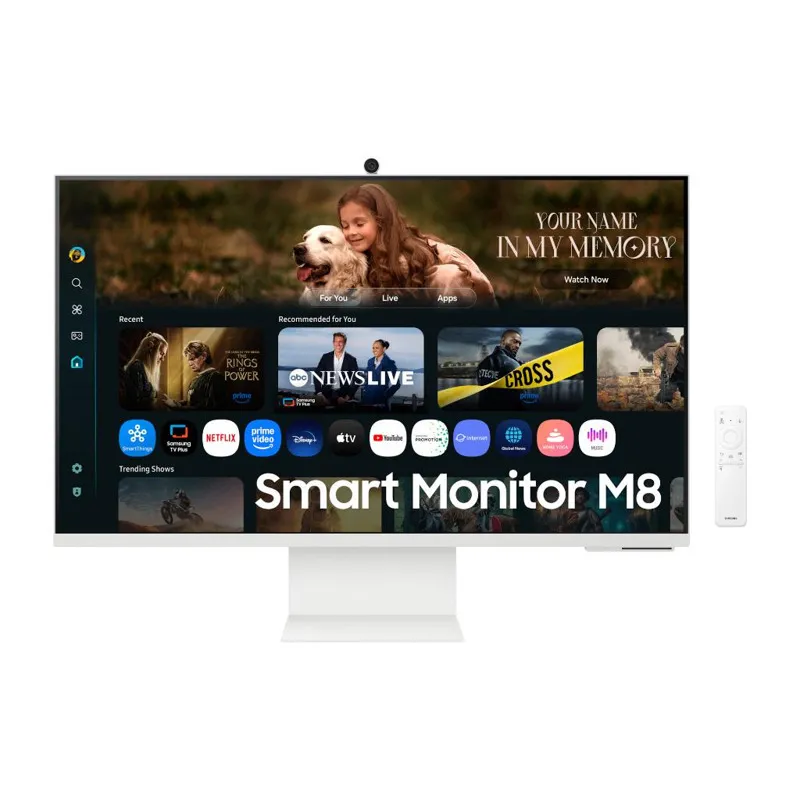 Monitor SAMSUNG LS32FM801UUXDU 32″/VA/3840×2160/60Hz/4ms GtG/HDMI,USB-C,LAN/VESA/smart/zvucnici/bela