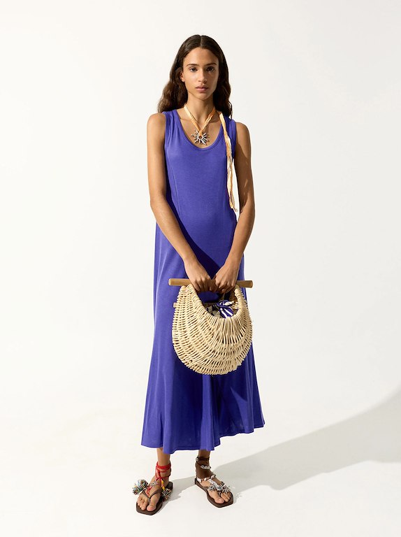 LONG AND PLAIN DRESS OF LYOCELL