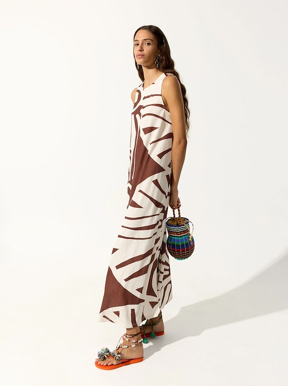 LONG PRINTED DRESS