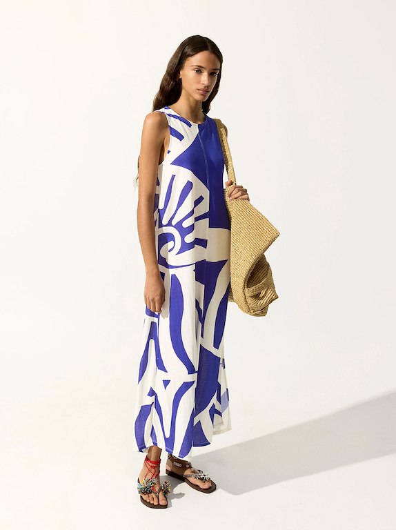LONG PRINTED DRESS