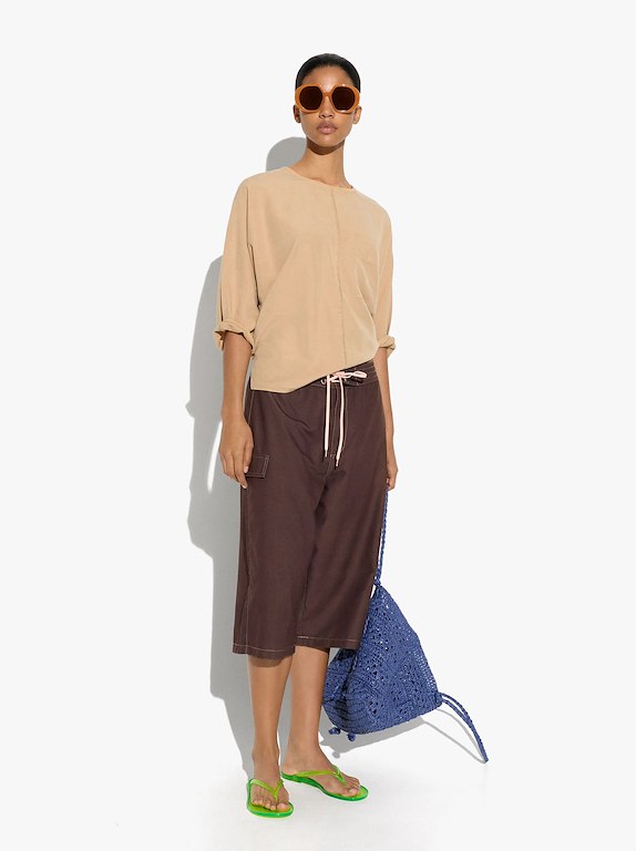 BLOUSE WITH POCKET 100% LYOCELL