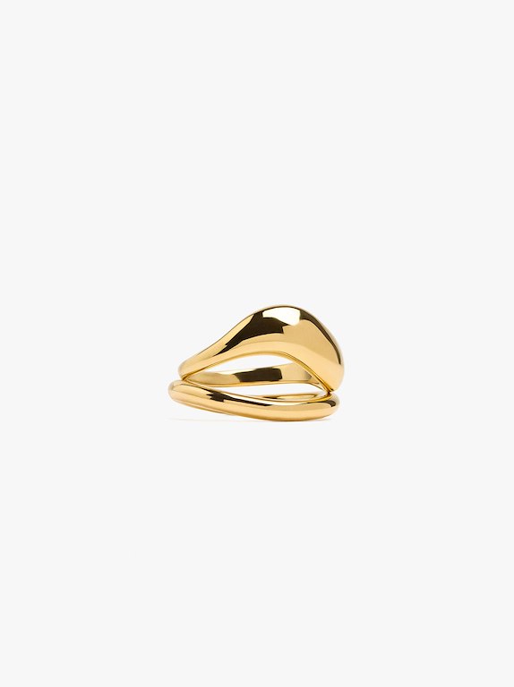 SET OF WAVY RINGS - STAINLESS STEEL