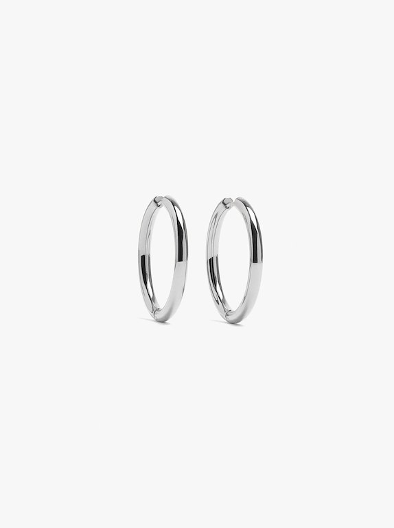 TUBULAR HOOP EARRINGS - STAINLESS STEEL