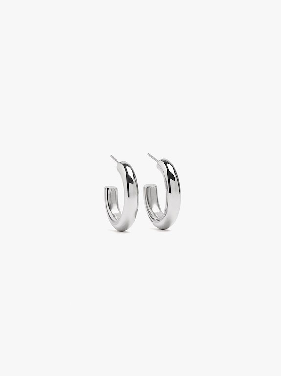 TUBULAR HOOP EARRINGS - STAINLESS STEEL