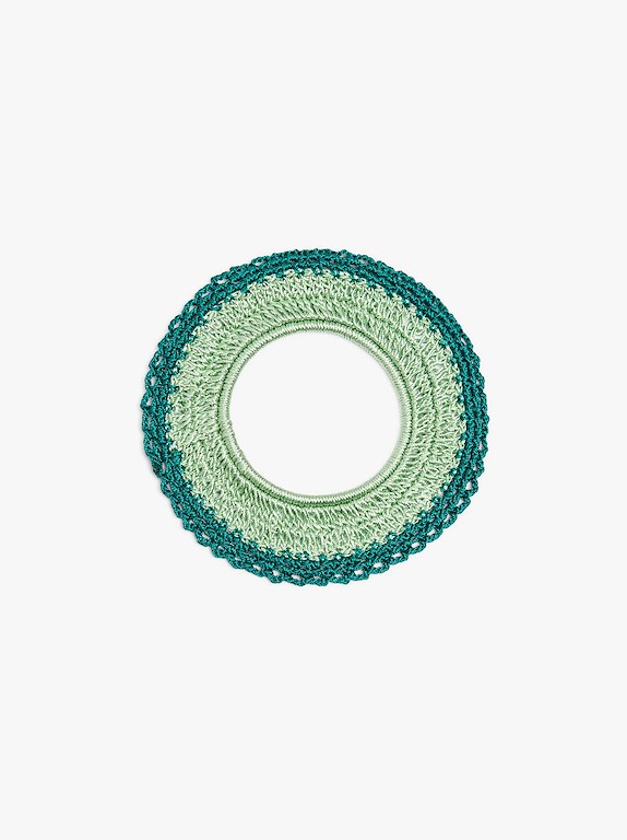 BICOLOR CROCHET HAIR TIE