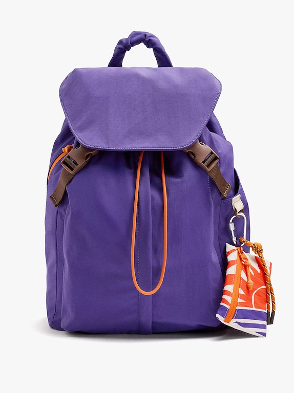 NYLON BACKPACK WITH PENDANT