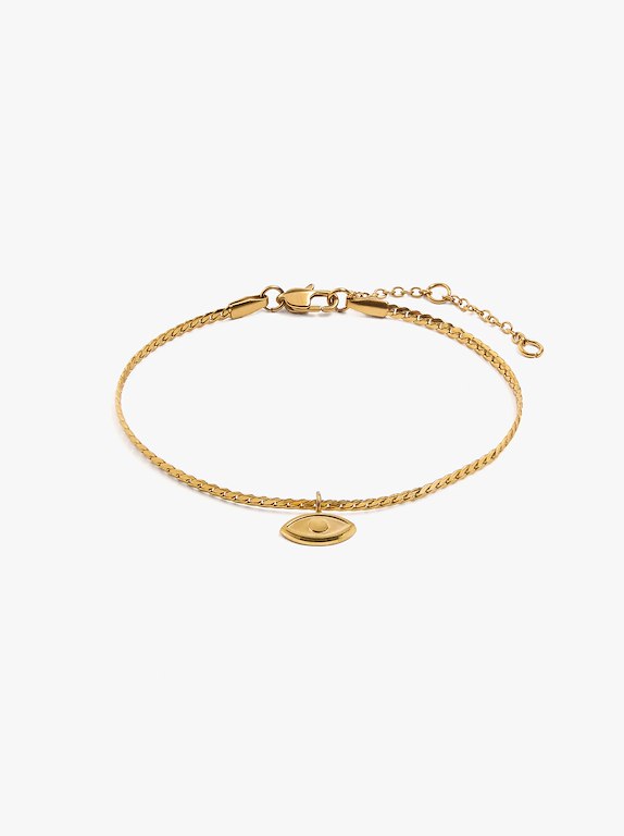 PENDANT BRACELET WITH EYE - STAINLESS STEEL