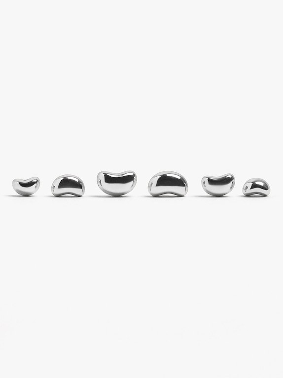 OVAL EARRINGS SET - STAINLESS STEEL