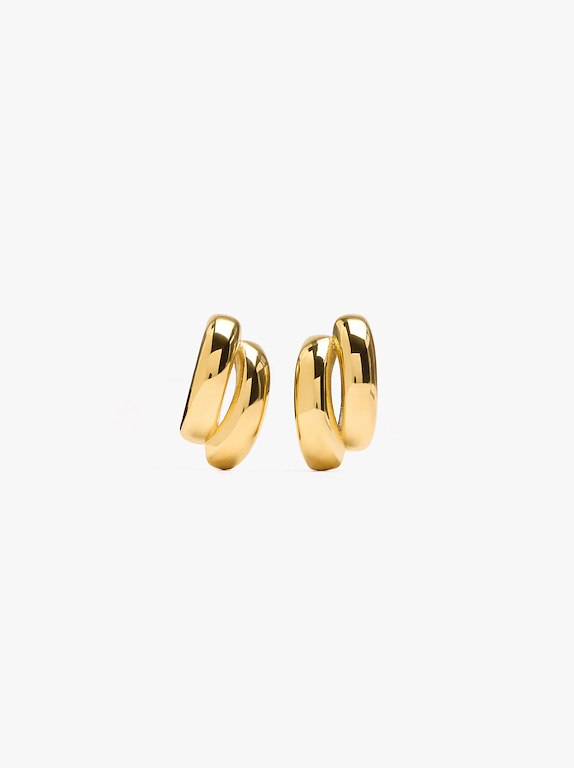 DOUBLE EFFECT EARRINGS - STAINLESS STEEL