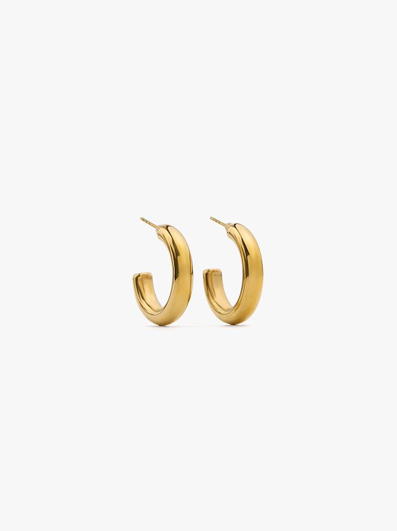 TUBULAR HOOP EARRINGS - STAINLESS STEEL