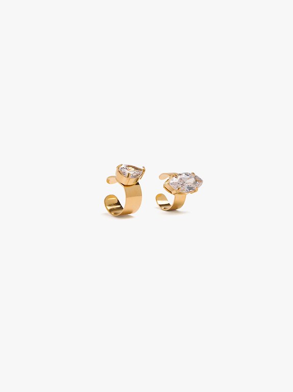 EARCUFFS WITH CRYSTALS - STAINLESS STEEL