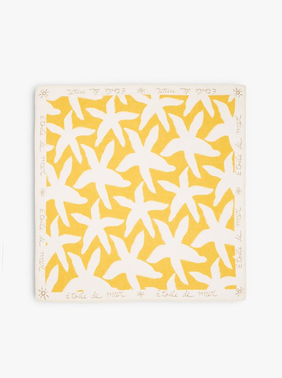 PRINTED SQUARE SCARF 100% COTTON