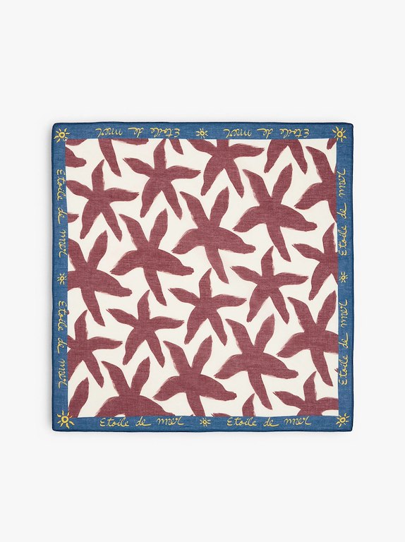 PRINTED SQUARE SCARF 100% COTTON