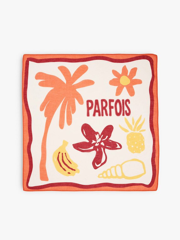 PRINTED SQUARE SCARF 100% COTTON