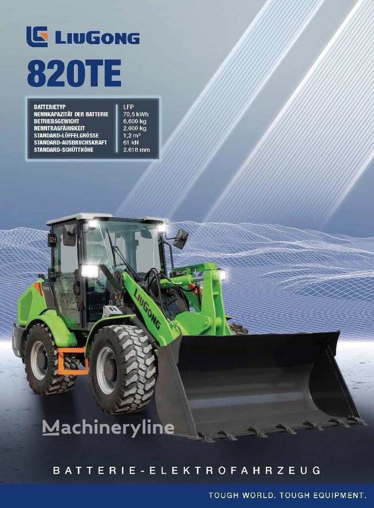 Novi LiuGong 820 TE vollelektrisch, 6.600 kg, 1.2 cbm prednji utovarivač