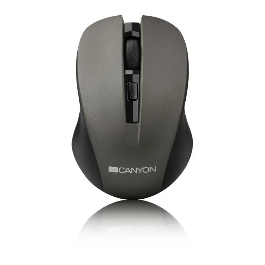 Canyon Bežični miš CNE CMSW1G, 1200 DPI, Optički, Crno-sivi