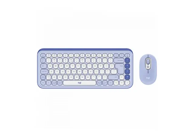 LOGITECH Set bežična tastatura i miš POP ICON COMBO, Ljubičasti