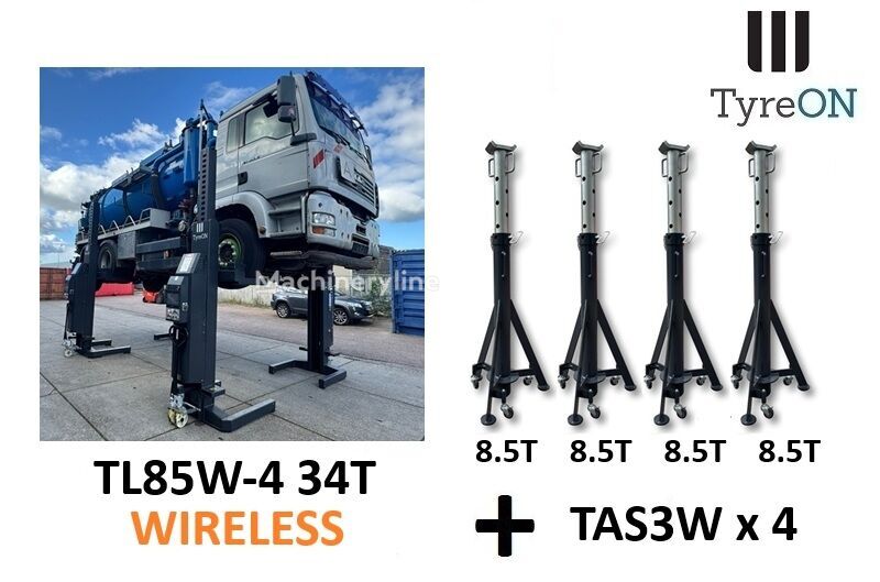 Nova TyreON TL85W-4 34T mobile column truck lift + TAS3W 8.5T axle support četvorostubna dizalica