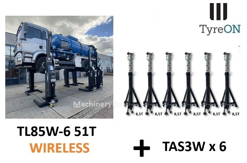 Nova TyreON TL85W-6 51T mobile column truck lift + TAS3W 8.5T axle support četvorostubna dizalica
