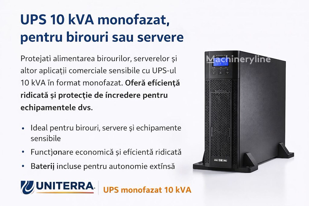 Novi UPS monofazat 10 kVA pentru birouri și aplicații comerciale | Un diesel generator