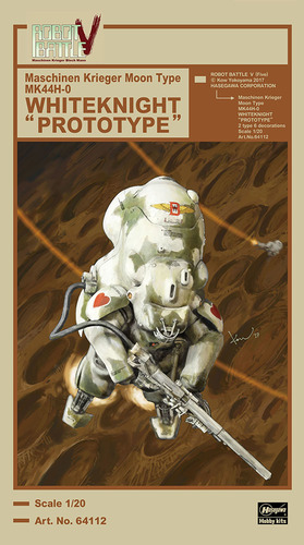 Hasegawa 64112 ROBOT BATTLE V (Five) Maschinen Krieger Moon Type MK44H-0 WHITEKNIGHT "PROTOTYPE"