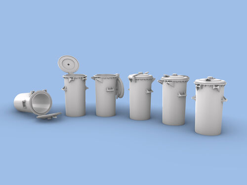 NEW! Rescue Models 72013 Hungarian 110l Dustbin