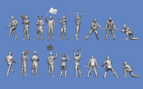NEW! Germania-Figuren 48-WW2-1021 WW2 Luftwaffe Ground Personnel