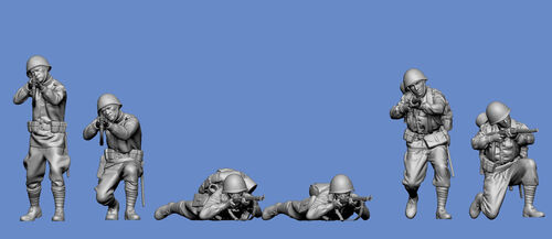 NEW! Germania-Figuren 35-WW2-0704 USSR – Soldiers In Combat With Rifle And IMG