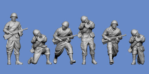 Germania-Figuren 72-WW2-0705 USSR - MP Riflemen At The Beginning Of The War