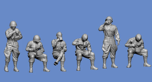 NEW! Germania-Figuren 48-WW2-0719 USSR - Infantrymen Eating And Drinking