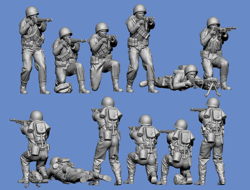 Germania-Figuren 35-WW2-0228 US Infantrymen