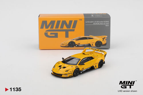 NEW! Mini GT 01135 Lamborghini LB-Silhouette Works Murcielago GT Evo 2025 Yellow