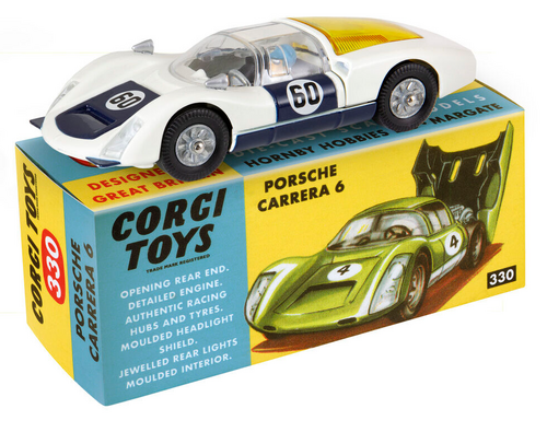 NEW! Corgi CD54321005 Retro Porsche Carrera 6 (Corgi Toys 330)