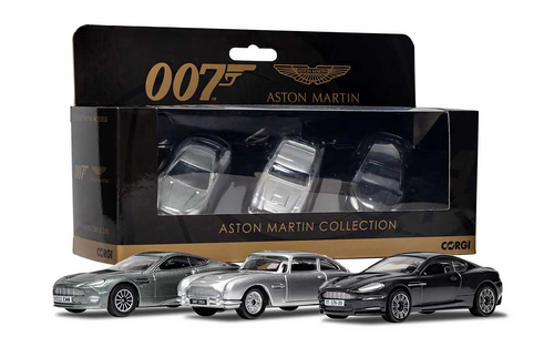 NEW! Corgi TY99284 James Bond Aston Martin Collection (V12 Vanquish, DB5 and DBS)