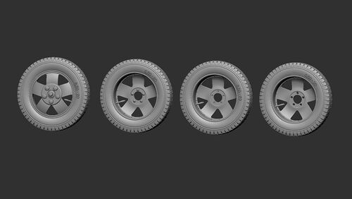 NEW! Firma49 T072-35 GAZ-AAA - Wheels Set (7 pcs)