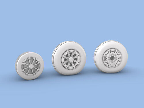 NEW! Rescue Models 144029 Douglas X-3 Stilleto - Wheel Set (3D-Printed)