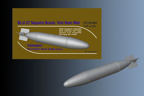 NEW! Print Scale PSR48047 US Napalm Bomb BLU-27 - Vietnam War (2 pcs / 3D-Printed)
