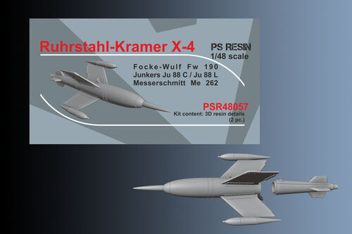 NEW! Print Scale PSR48057 Ruhrstahl-Kramer X-4 (2 pcs / 3D-Printed)