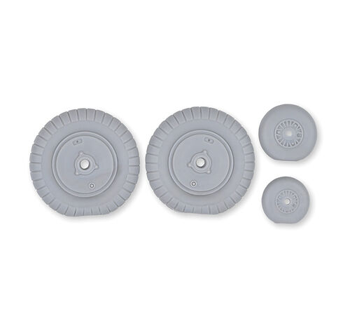NEW! Zoukei Mura SWS25-M02 Messerschmitt Bf-109 G-2 / G-4 - Early Version Weighted Tires (for Zoukei Mura Kits)