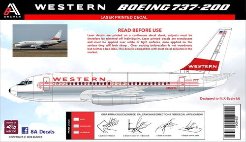 8aDecs 7909-927-144 Boeing 737-200 - Western