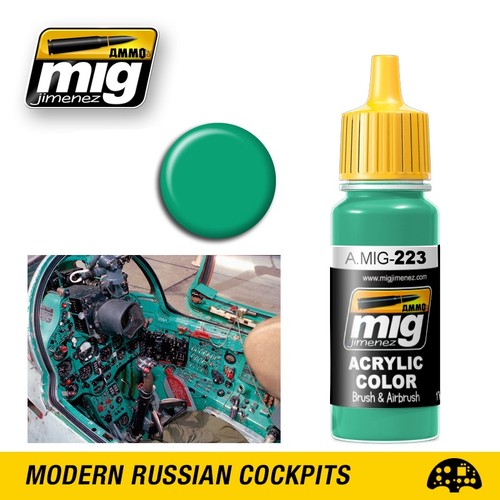 AMMO of Mig Jimenez A.MIG 223 Interior Turquoise Green