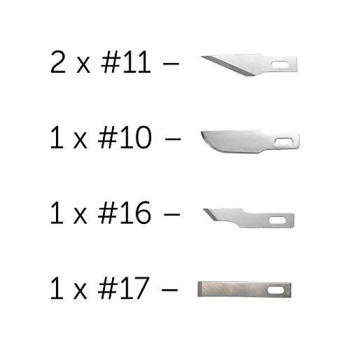 Shesto PKN1705 Assorted Blades for #1 Knife (5 pcs)