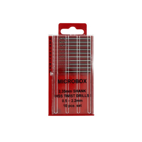 Shesto PDR4005 Microbox HSS Drill Set 0.5 - 2.2mm (10 pcs)
