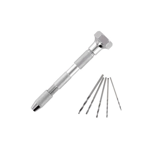 Shesto PPV2237-D Pin Vice Double Ended Swivel Top & 5 Drill Bits