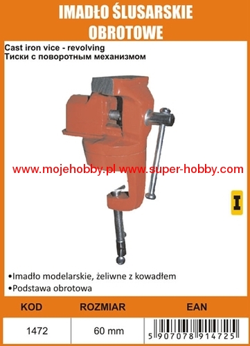 Duduś 43 Imadło obrotowe 60mm, przykręcane