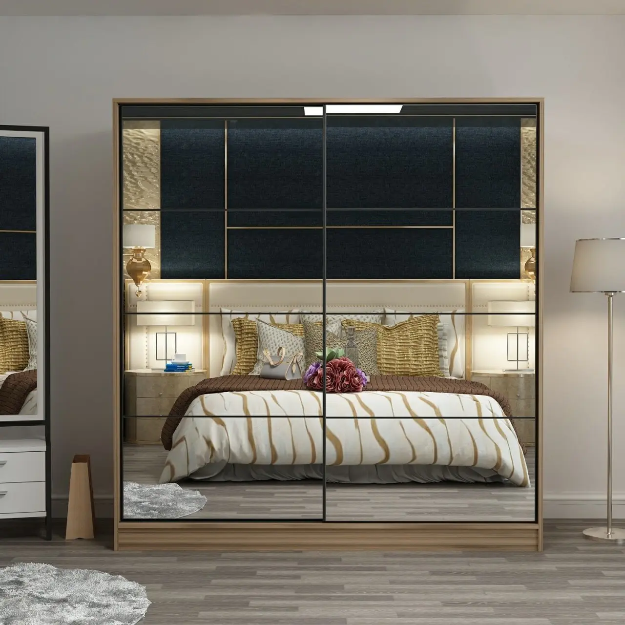Hanah home Ormar Kale 180x210x52cm Bež