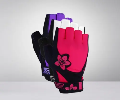 Pansport Ženske cvetne fitnes rukavice XL, Roze