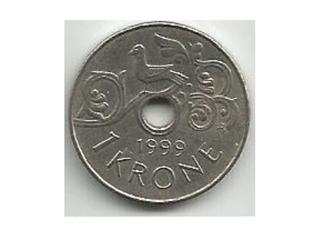 NORVESKA 1 krone 1999. KM#462